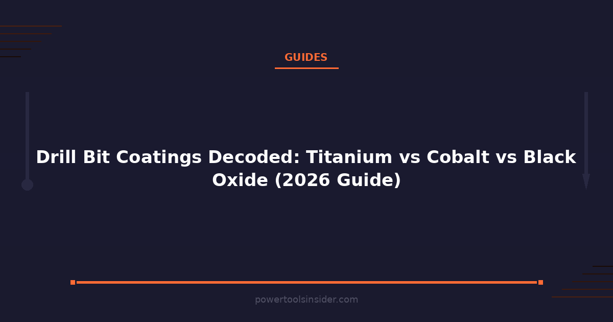 Drill Bit Coatings Guide: Titanium vs Cobalt vs Black Oxide