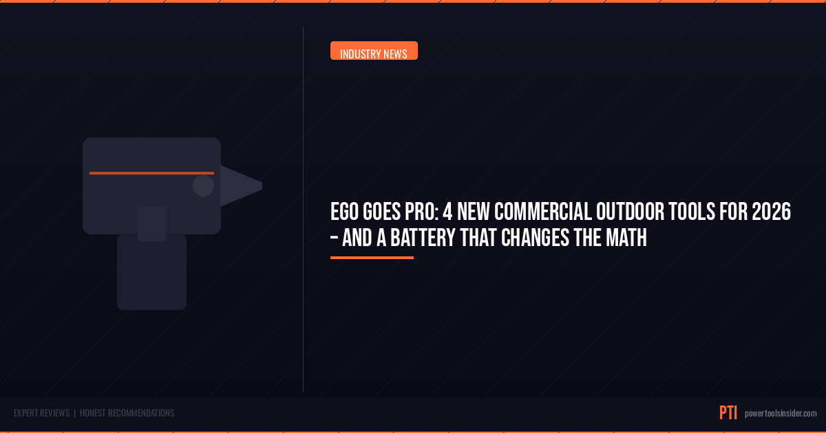 EGO Goes Pro: 4 New Commercial Outdoor Tools for 2026 - Power Tool Insider